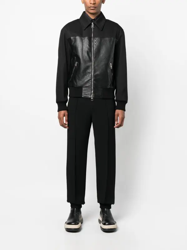 Alexander McQueen Panelled Zipped Bomber Jacket