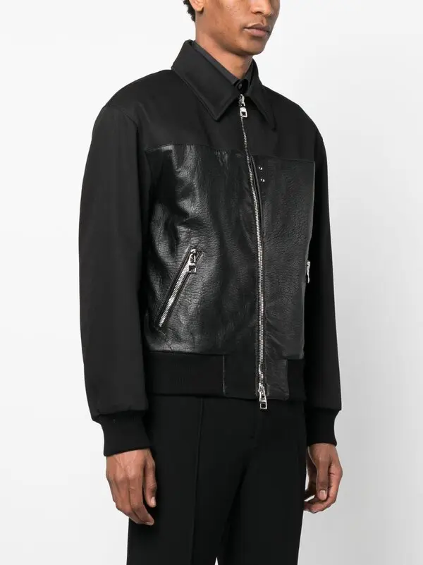 Alexander McQueen Panelled Zipped Bomber Jacket