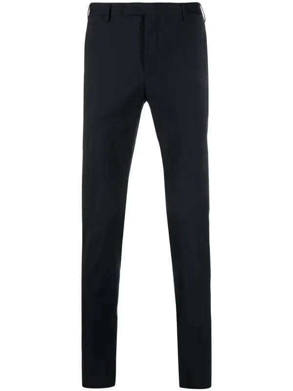 PT TORINO Mid-rise Slim-fit Trousers - Blue