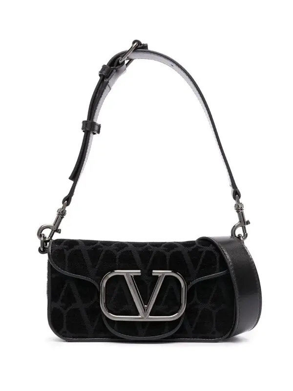 Valentino Garavani Vlogo Monogram Shoulder Bag - Black