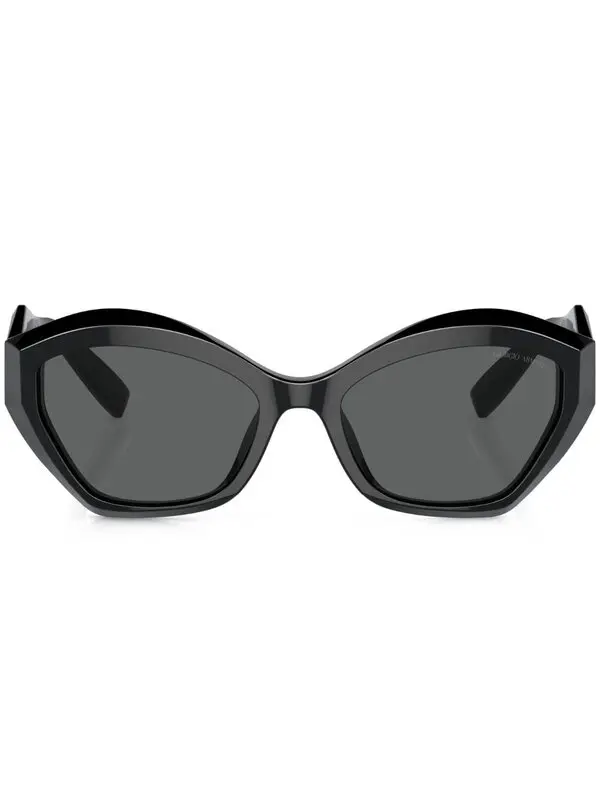 Giorgio Armani Logo-plaque Tinted Sunglasses - Black