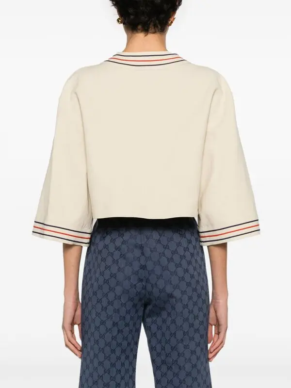 Gucci Anchor Appliqué Cropped Cardigan