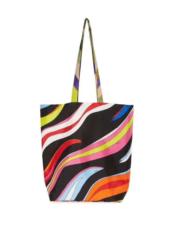 Emilio Pucci Gallery Reversible Silk Tote Bag - Black | Editorialist