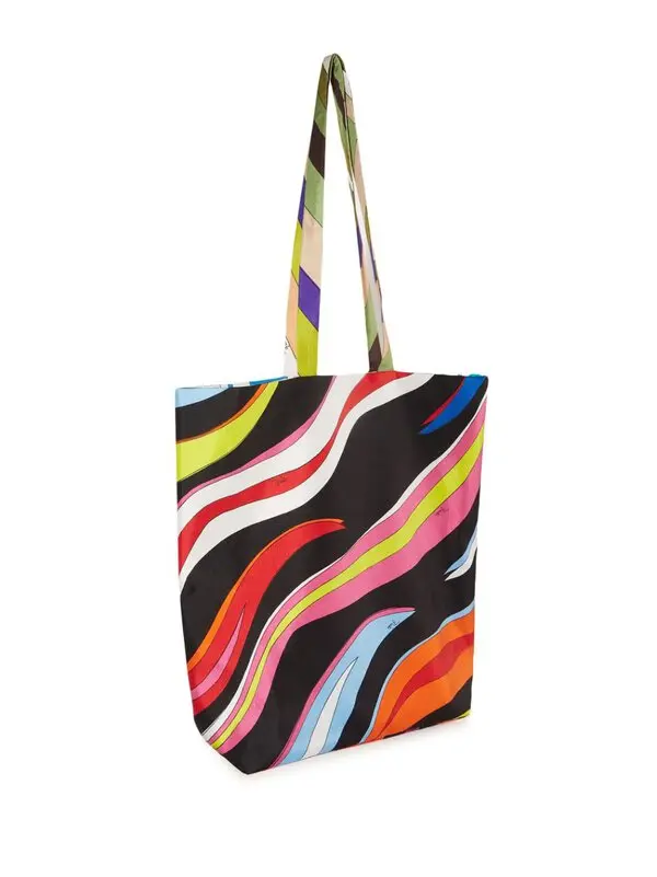 Emilio Pucci Gallery Reversible Silk Tote Bag - Black | Editorialist