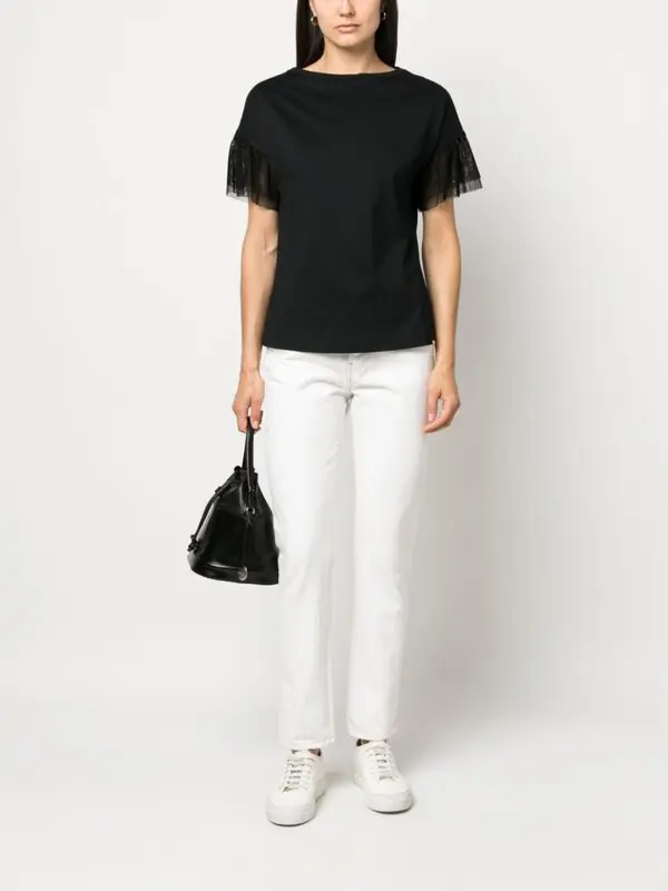 Herno Tulle Insert Cotton T-shirt