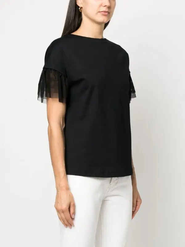 Herno Tulle Insert Cotton T-shirt
