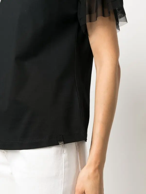 Herno Tulle Insert Cotton T-shirt