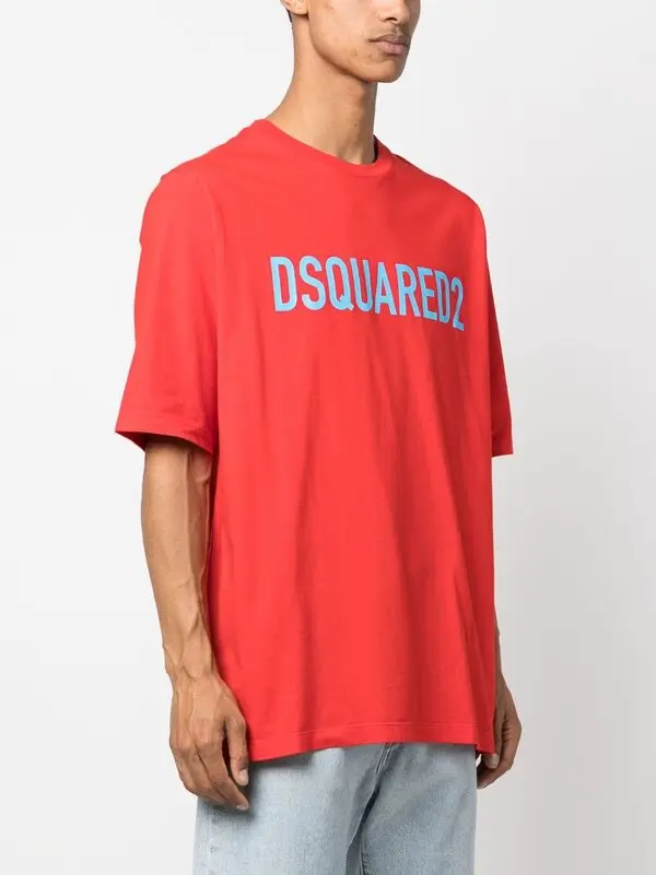 Dsquared2 Logo-print Cotton T-shirt - Red