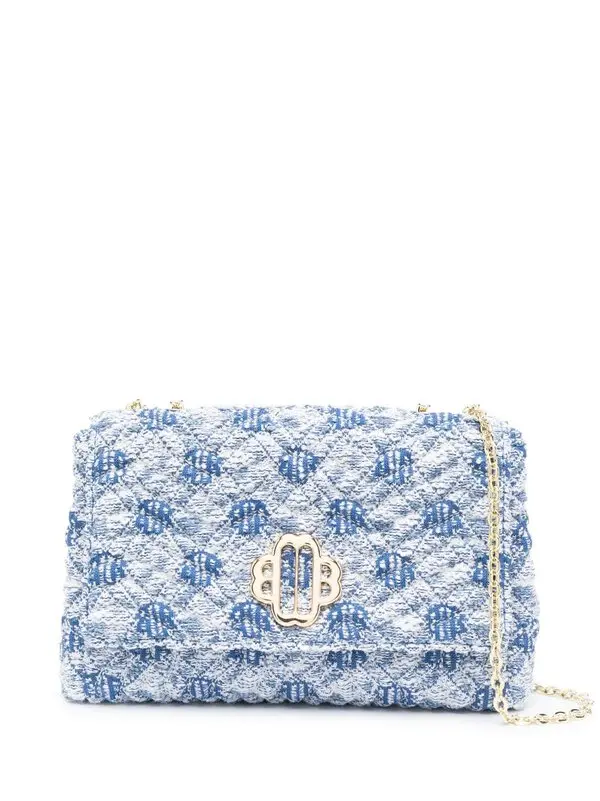 Maje Embroidered Tweed Shoulder Bag