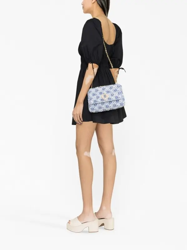 Maje Embroidered Tweed Shoulder Bag