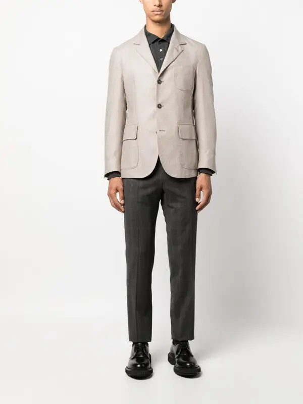 Corneliani Single Breasted Wool-blend Blazer