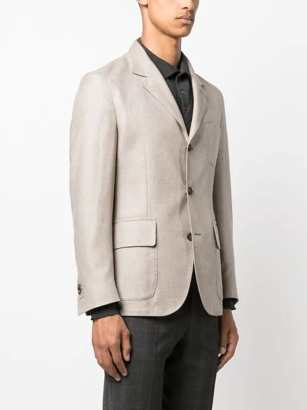 Corneliani Single Breasted Wool-blend Blazer