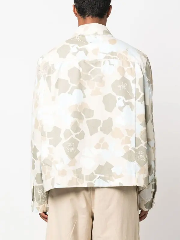 OBJECTS IV LIFE Camouflage-pattern Denim Jacket - Neutrals