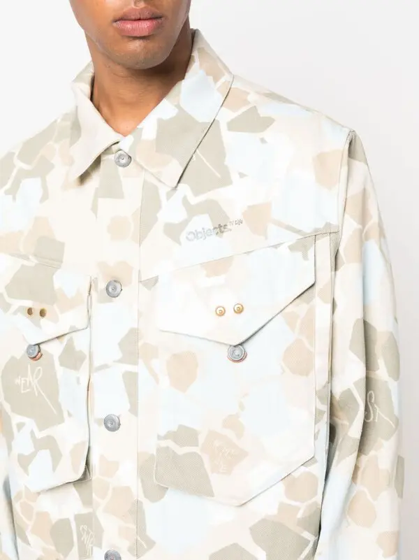 OBJECTS IV LIFE Camouflage-pattern Denim Jacket - Neutrals