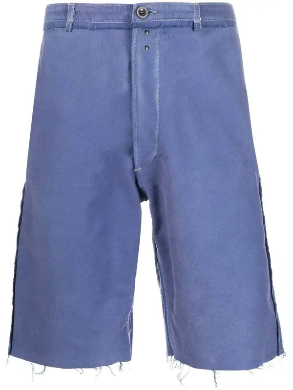 MAISON MARGIELA Raw-edge Cotton Bermuda Shorts