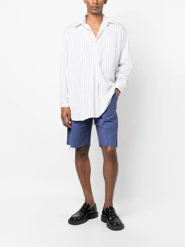 MAISON MARGIELA Raw-edge Cotton Bermuda Shorts