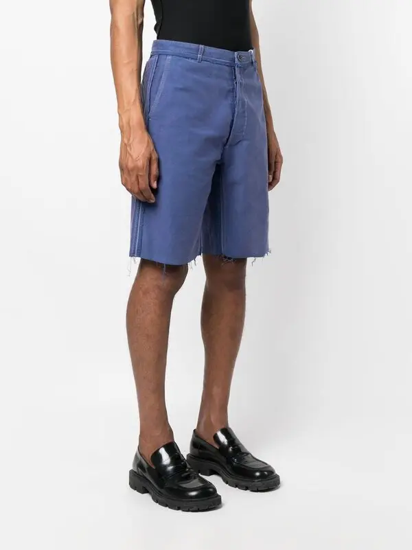 MAISON MARGIELA Raw-edge Cotton Bermuda Shorts