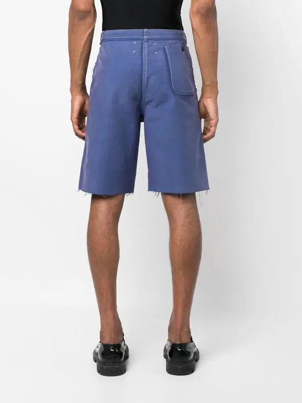 MAISON MARGIELA Raw-edge Cotton Bermuda Shorts