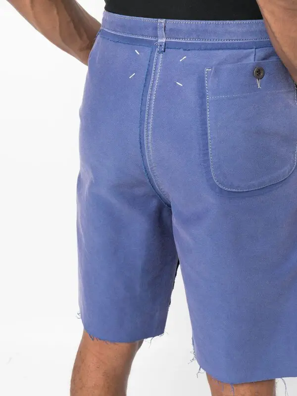 MAISON MARGIELA Raw-edge Cotton Bermuda Shorts