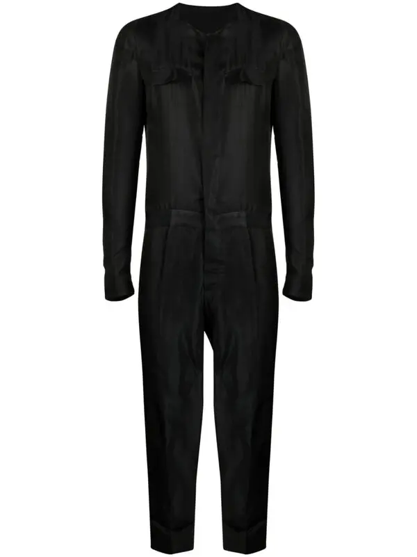 SAPIO Satin-finish Jumpsuit - Black