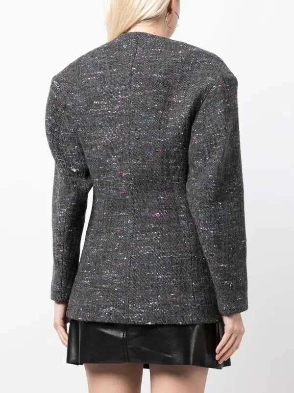 GANNI Fitted Wool-blend Blazer