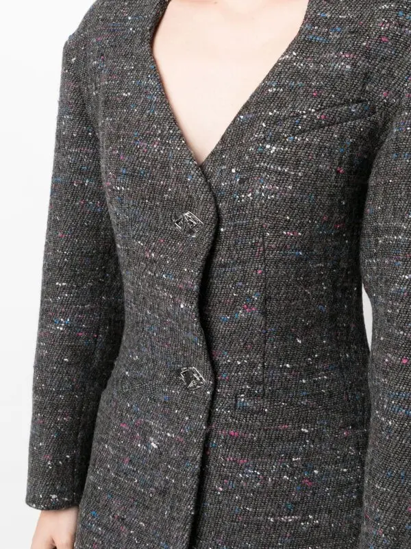 GANNI Fitted Wool-blend Blazer