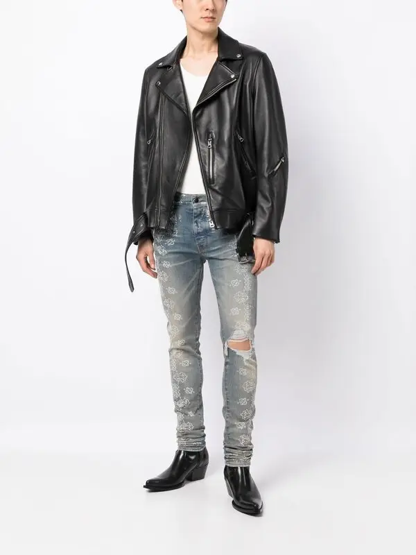 Amiri Bleach Bandana Jeans