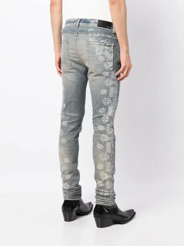 Amiri Bleach Bandana Jeans