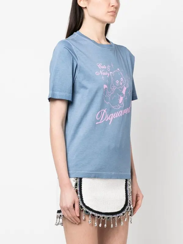 Dsquared2 Graphic Print Cotton T-shirt