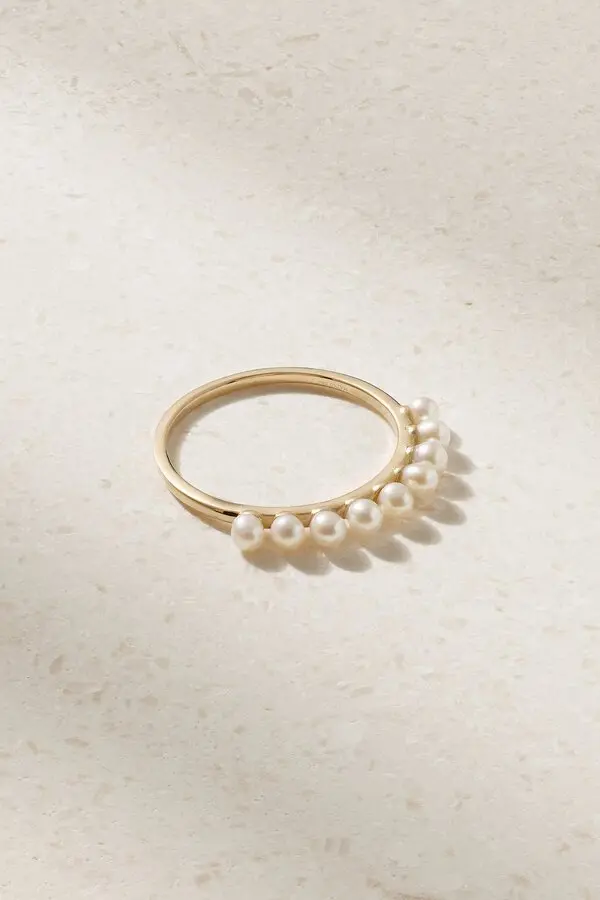 Mateo 14-karat Pearl Ring - Gold