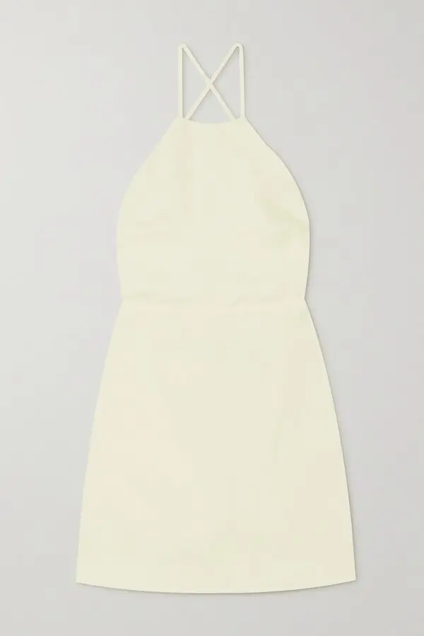 princess polly baby blue dress Bondi Born Net Sustain Summerland Backless Organic Linen Mini Dress In  Cream - 50% Off