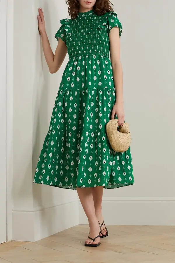 cefinn green dress The Lydia Midi Dress in Emerald Greenyour effortlessly chic back-to-work  essential. | Cefinn