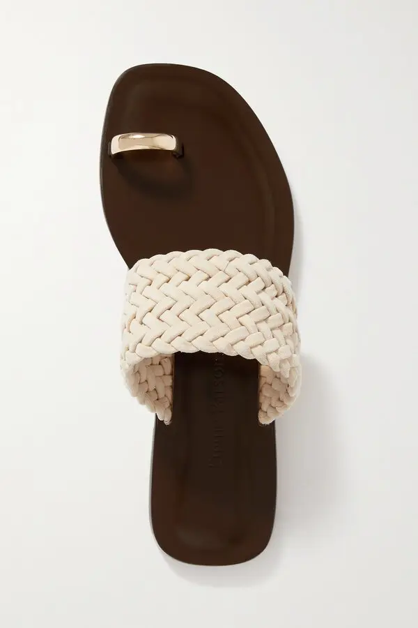 EMME PARSONS Agnes Woven Suede Sandals