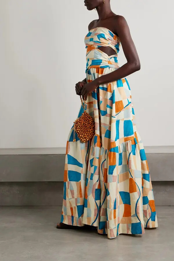 alc lark strapless maxi dress A.L.C. Lark Strapless Maxi Dress