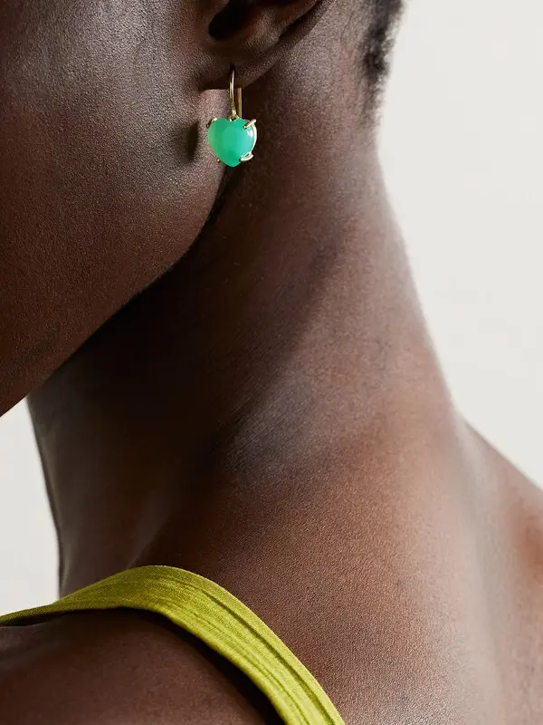 Irene Neuwirth Love 18-karat Chrysoprase Heart Earrings - Green