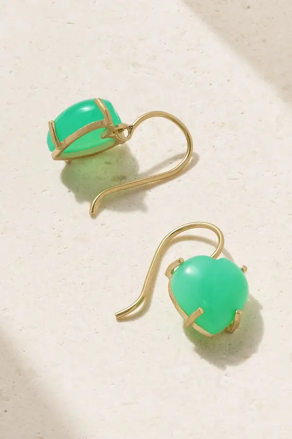 Irene Neuwirth Love 18-karat Chrysoprase Heart Earrings - Green