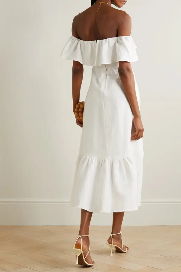 reformation baela linen dress Reformation Baela Linen Dress