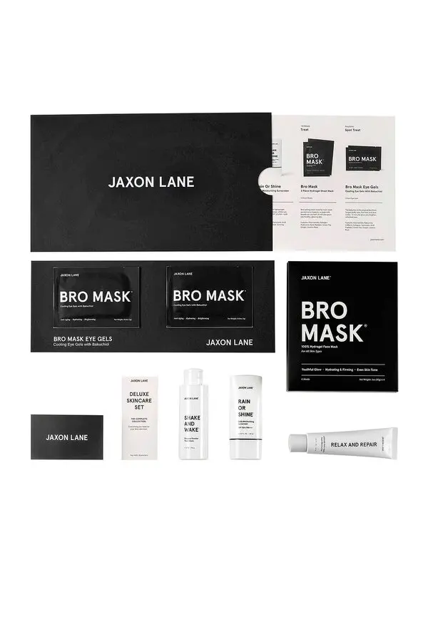 JAXON LANE Deluxe Skincare Set In Black - Black & White
