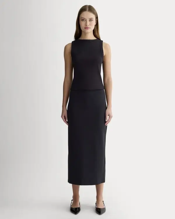 Everlane Maxi Straight Skirt - Black