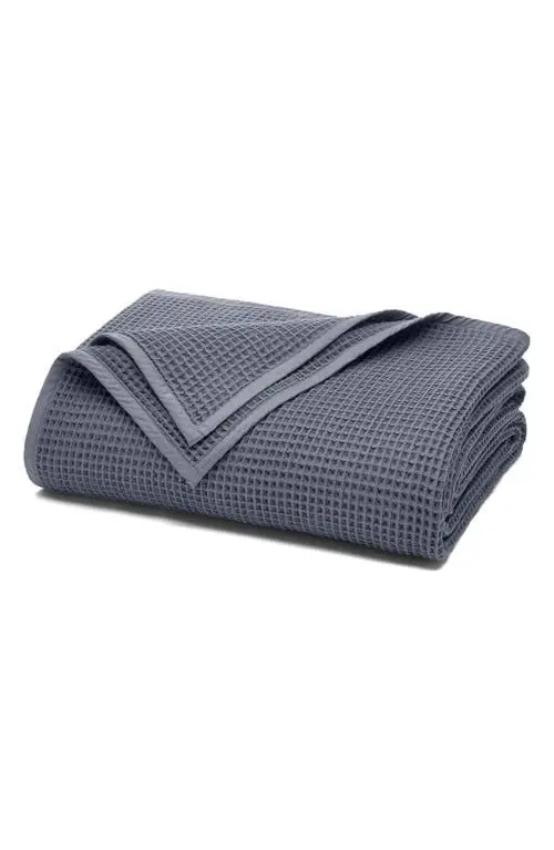 BOLL & BRANCH Organic Cotton Waffle Knit Bed Blanket - Mineral