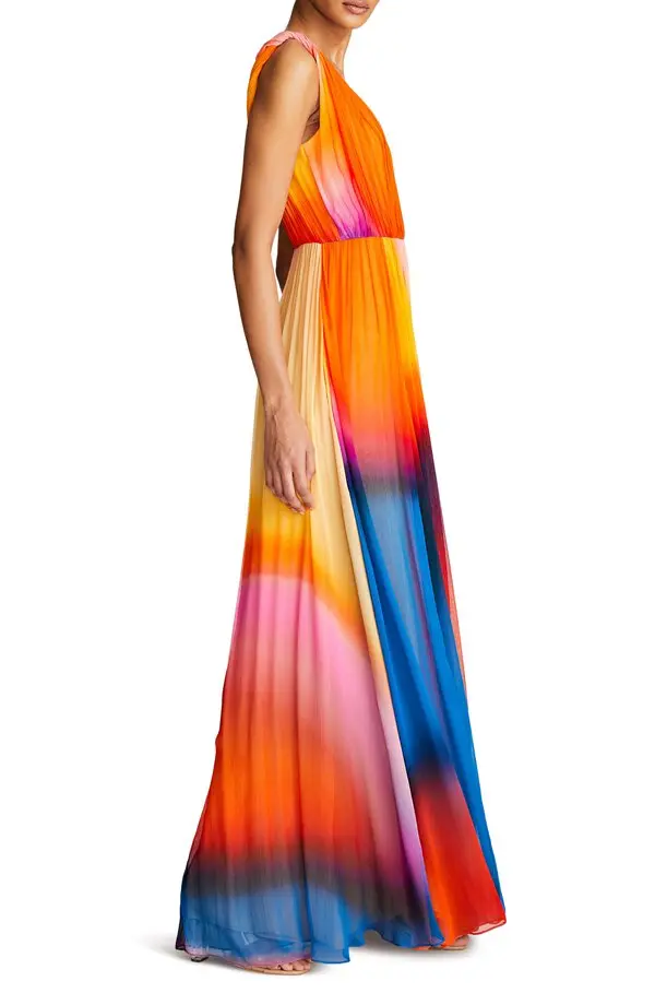 sachin and babi light blue dress Boboli Colour Block Chiffon Dress