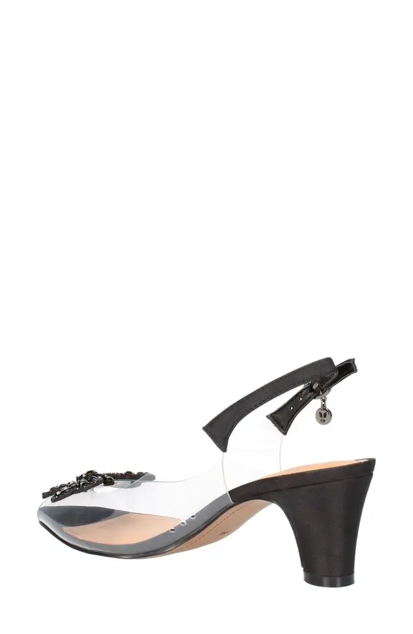 J. Reneé Kerensa Crystal Butterfly Slingback Pumps - Clear/ Black