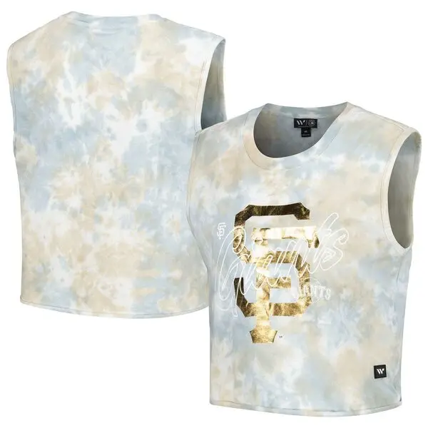 THE WILD COLLECTIVE San Francisco Giants Washed Muscle Tank Top - White