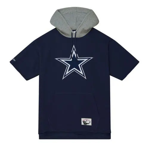 Mitchell & Ness Dallas Cowboys Postgame Short Sleeve Hoodie