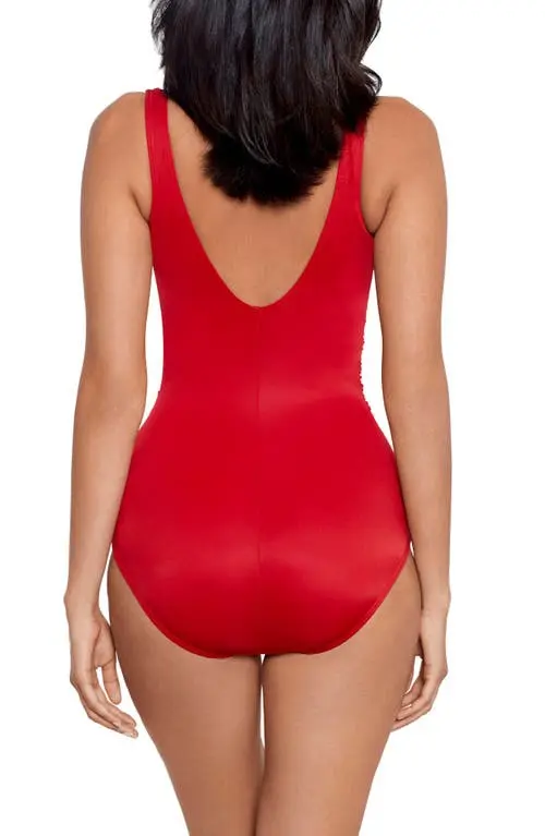MIRACLESUIT® Rock Solid Cherie One-piece Swimsuit - Cayenne Red