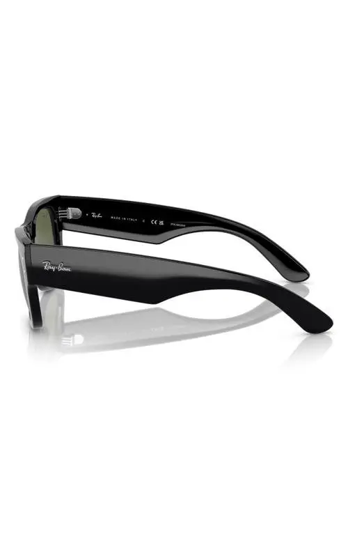 Ray-ban Mega Wayfarer 52mm Polarized Square Sunglasses - Black