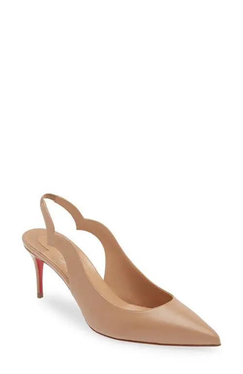 CHRISTIAN LOUBOUTIN Hot Chick Slingback Pumps - Beige