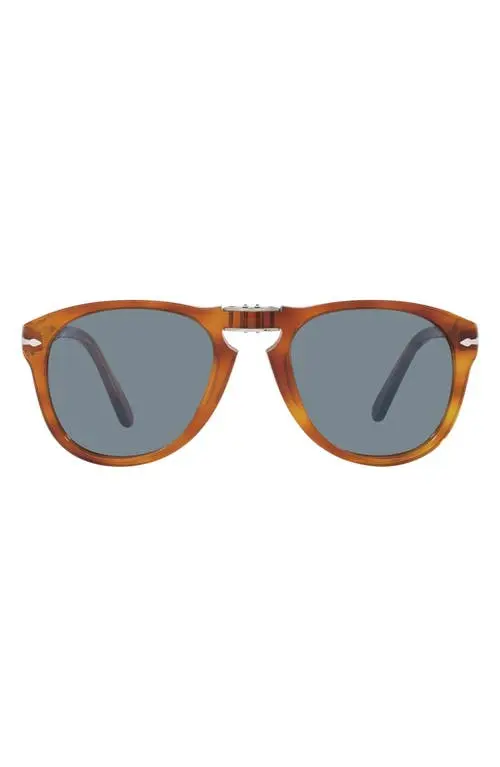 Persol 714 Steve Mcqueen™ 54mm Pilot Sunglasses - Light Brown