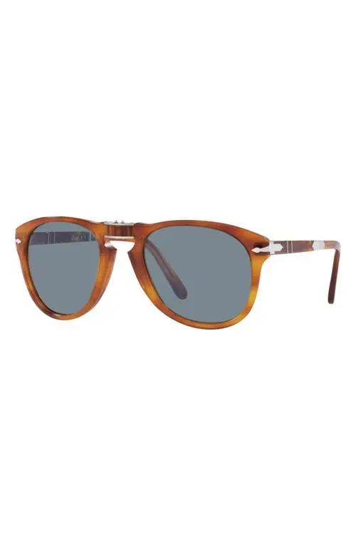 Persol 714 Steve Mcqueen™ 54mm Pilot Sunglasses - Light Brown