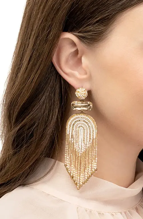 Deepa Gurnani Ishana Beaded Chandelier Earrings